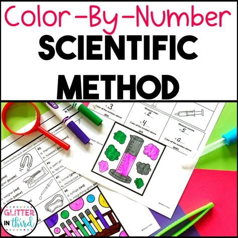 Scientific Method Worksheets Color By Numbers Glitter In Third