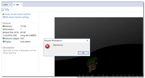 How To Fix Vmware Internal Error