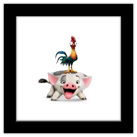 Gallery Pops Disney Moana Hei Hei And Pua Wall Art Black Framed