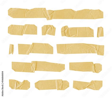 Adhesive Tape Set Isolated On Transparent Background Png File Extracted Isolated Stock Photo