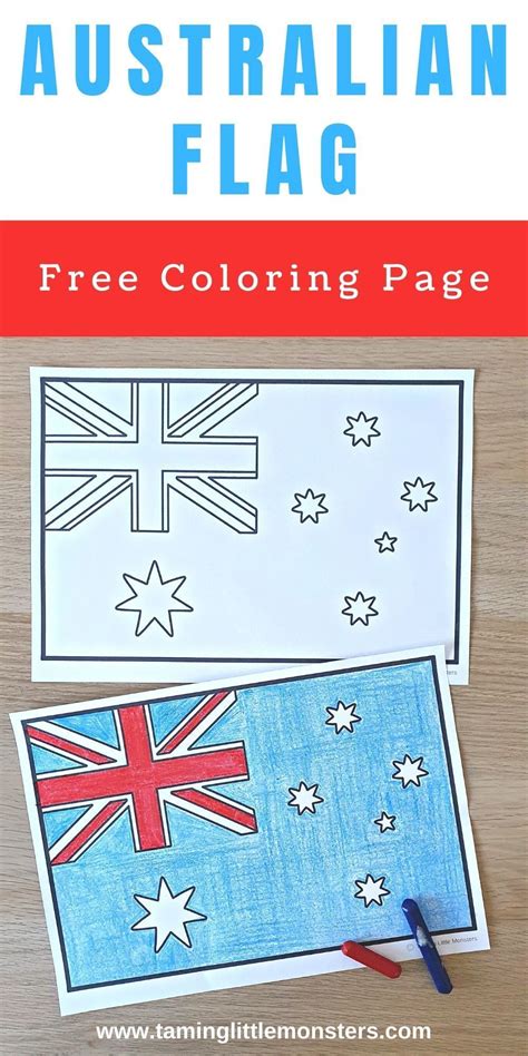 Free Australian Flag Coloring Page Artofit