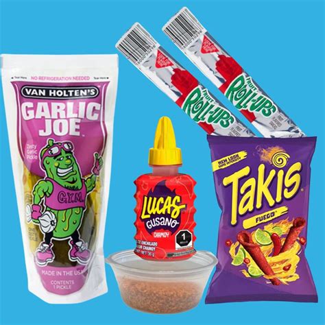 Chamoy Pickle Kit Van Holtens Takis Lucas Chamoy Tajin Etsy Uk