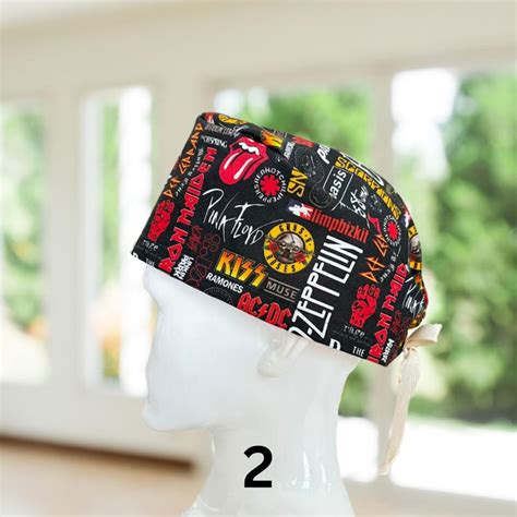 Rock Bands Unisex Surgical Scrub Cap Healthcare Tech Cna Md Rn