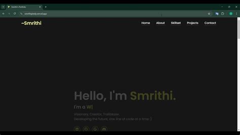 Portfolio Html Css Javascript Webdevelopment Internship Shadowfox Smrithi P 16 Comments