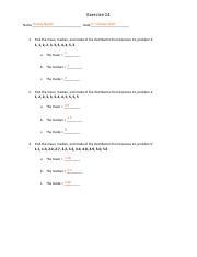 Calculating Mean Median And Mode Exercise Practice Course Hero
