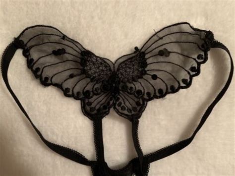Womens Sexy Crotchless Butterfly Panties Ebay