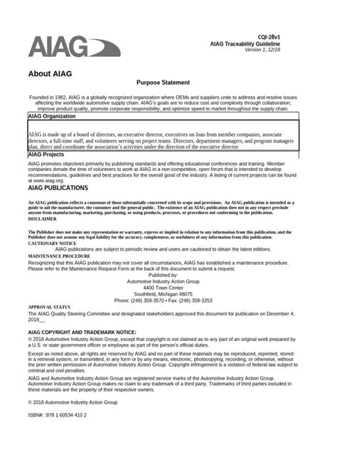 Cqi 28 Traceability Assessment Pdf Supply Chain