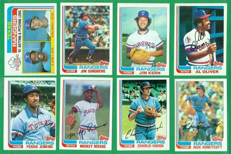 1982 Topps Texas Rangers Team Set Nmmt Oliver X3 Sundberg Jenkins