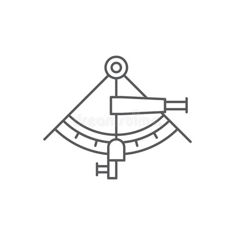 Sextant Vector Icon Symbol Isolated On White Background Stock Vector