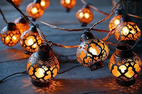 Premium Photo Moroccan Lantern String Lights