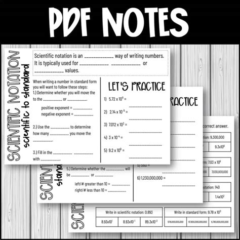 Introduction To Scientific Notation Notes Digital And Pdf Notes 8th Grade Math
