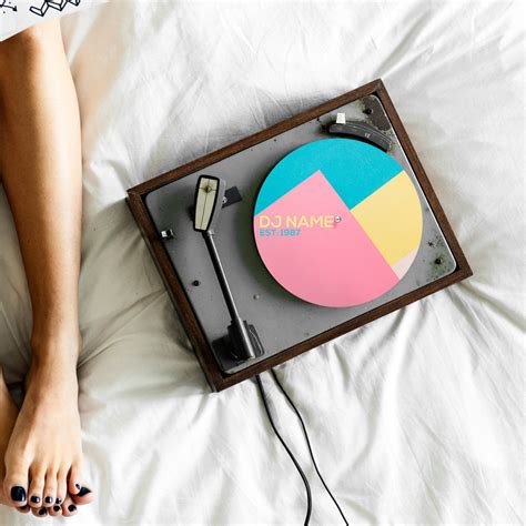 Personalized Multicolored Dj Slipmats Turntable Slip Mats Etsy