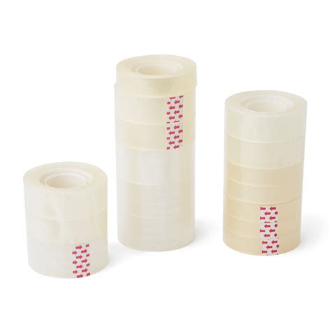 Smartbuy Polypropylene Clear Tape Small Core Rolls 18mm X 33m Pack