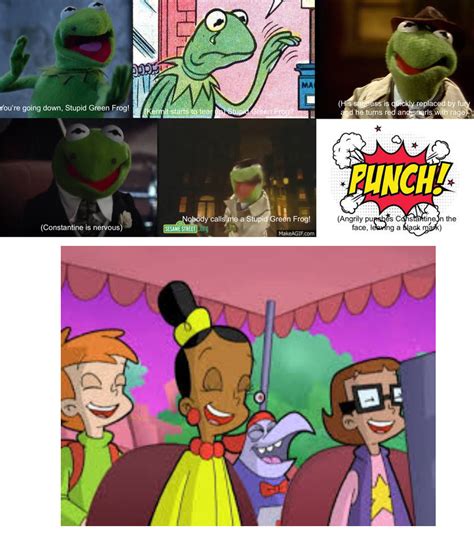 Cybersquad Laughs At Kermit Punching Constantine By Saucerofperil On