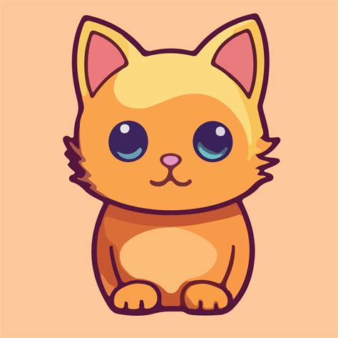 Cat Cute Chibi Kawai Funny Vector Illustration Eps 10 23822538 Vector