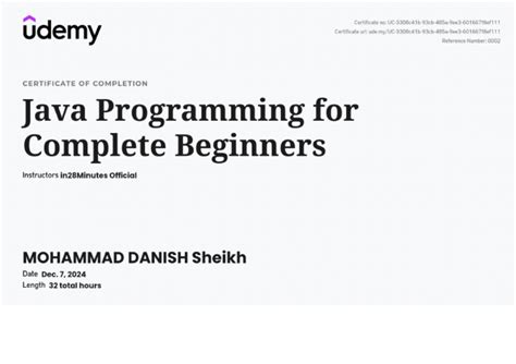 Udemy Certificate Pdf