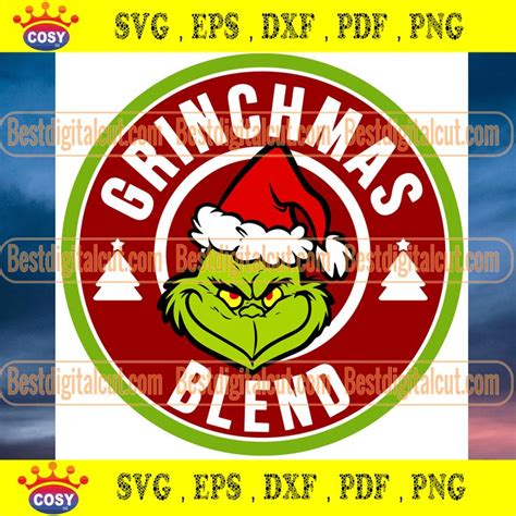 Grinchmas Blend Logo Svg Christmas Svg Grinch Svg Xmas Svg