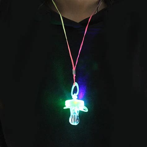 Colorful Night Light Flash Led Pacifier Rave Binkie Toy