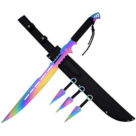 Snake Eye Tactical Ninja Sword And Kunaithrowing Knife Set With Sheath