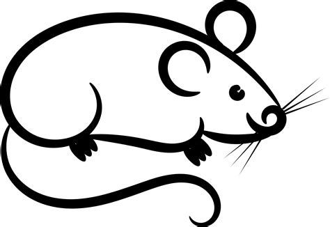 Field Mouse Clip Art Black And White