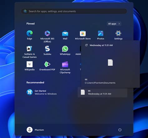 Windows 11 Akan Dapatkan Thumbnail Ketika Pengguna Hover Mouse Di Start
