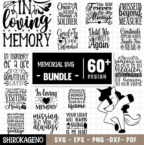 Memorial Svg Bundle Bereavement Svg Memorial Quotes Svg Sympathy Svg