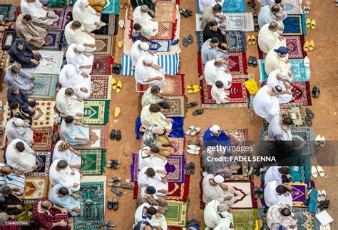Moroccan Muslim Worshippers Perform Eid Al Adha Morning Prayers On
