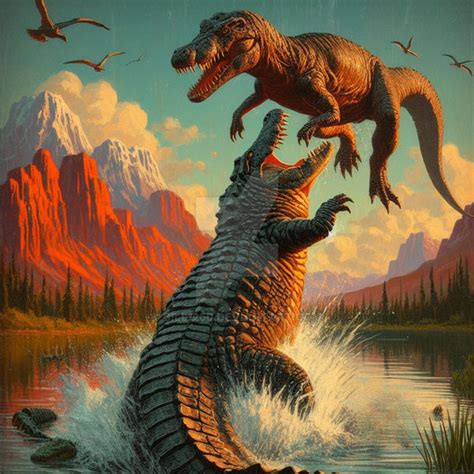 Allosaurid Shouldve Gotten His Drink Elsewhere By Bill1260 On Deviantart