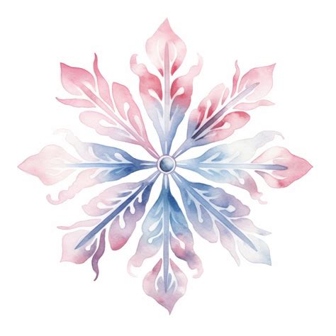 Premium Ai Image Symmetrical Pastel Snowflake A Delicate