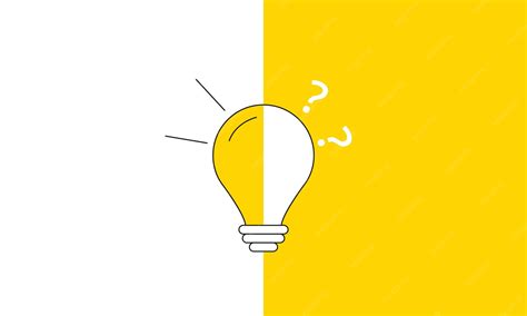 Bombilla Iluminada Con Signos De Interrogación Concepto De Proceso De