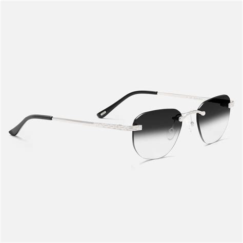 Silver Rimless Class I Black Fade Lux Frames