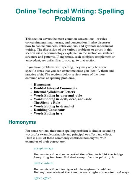 Spelling Problems Pdf Word Syllable