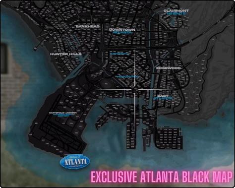 Black Atlanta Minimap Fivem Ready With Postals Etsy