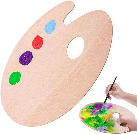 Tmrbbesty Palette De Peintureclassique Palettes En Bois Avec Trou