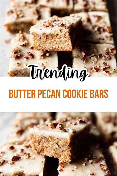 Butter Pecan Cookie Bars With Brown Butter Recipe