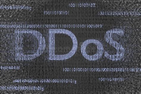 Ddos Attack In Binary Cloud 3d Render Background Stock Illustration