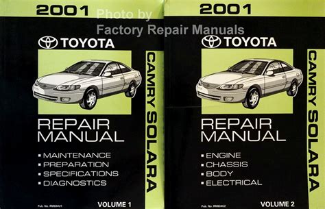 2001 Toyota Camry Solara Factory Service Manual Set Original Shop
