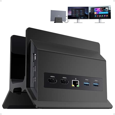 Pulwtop Usb C Laptop Docking Station Dual Monitor 11 In 1