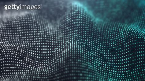 Illustration Of Futuristic Abstract Backgroundparticle Shape Of Waves