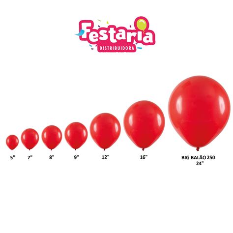 Balão Tamanho 7 Redondo 50 Unidades Festaria Distribuidora