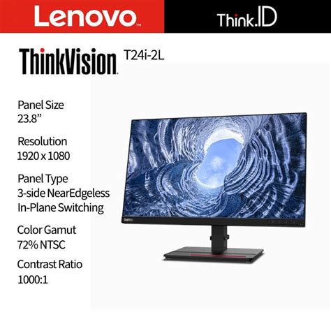 Monitor Led Lenovo Thinkvision T24i 2l 238ips 1920x1080 72 Ntsc