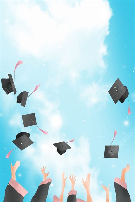Fresh And Blue Youth In Graduation Season Page Border Background Word