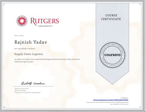 Rajnish Yadav On Linkedin Supplychainmanagement Certification