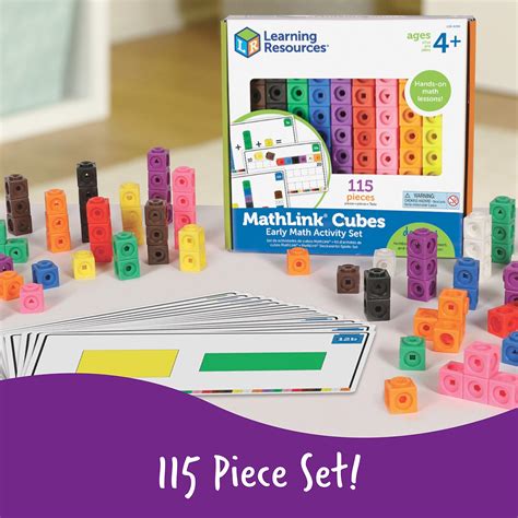 Learning Resources Mathlink Cubes Early Math Activity Set 115 Pieces