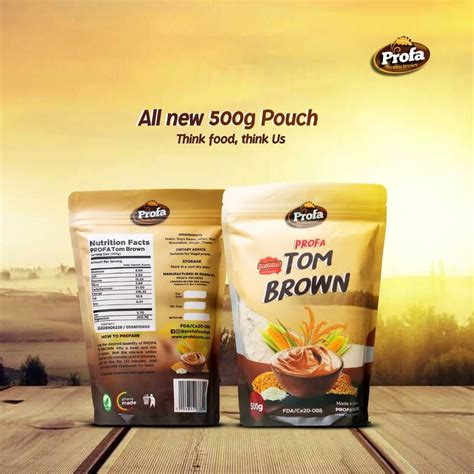 Profa Tom Brown Wholesome Instant Cereal Porridege Roasted Corn Flour Packed With Energy And
