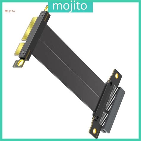 Mojito Pcie4 0 4x Gpu Risers Cable 180 Degree To 90 Degree Angle Ribbon