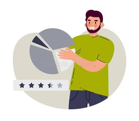 A Man With Statistics Charts Ui Ux Designer Arrangement Interface