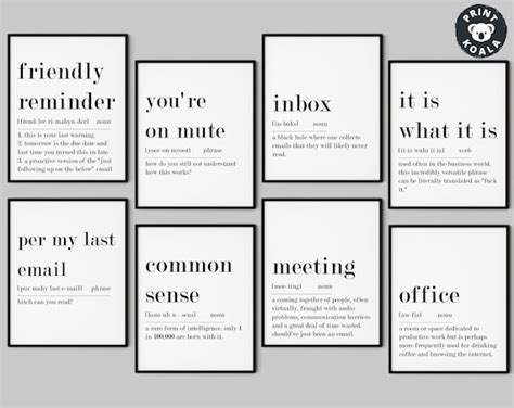 Office Wall Art Set 40 Printables Home Office Decor Etsy