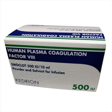10ml Human Plasma Coagulation Factor Viii Emoclot 500iu At Best Price In Ahmedabad Vallabh