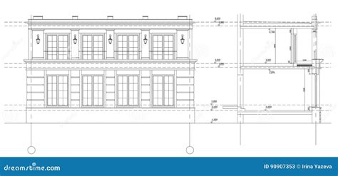 Classical Facade Drawing